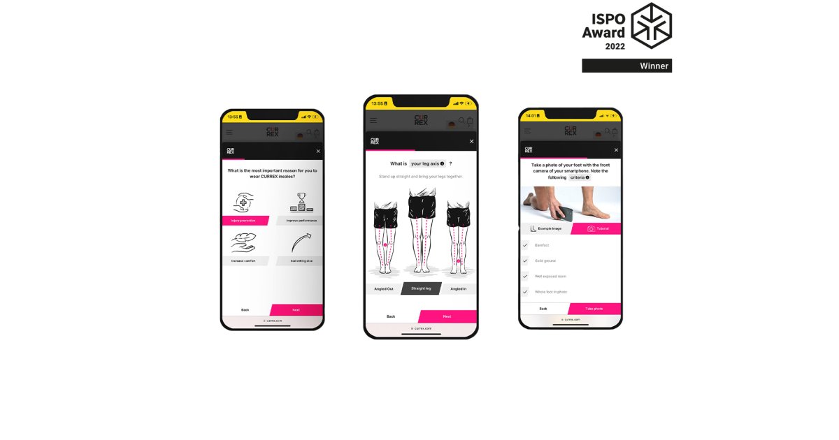 ISPO Award 2022 for CURREX InsoleFinder